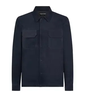 TOM FORD Suede Jacket - Navy