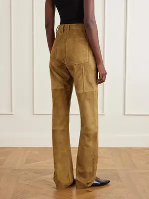 Altuzarra Mills Suede Straight-leg Pants