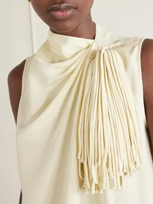 Altuzarra Alden Fringe-trimmed Silk Top