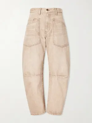 NILI LOTAN Shon Cotton-blend Corduroy Tapered Pants - Gray