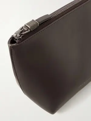 Brunello Cucinelli Bead-embellished Leather Cosmetic Case