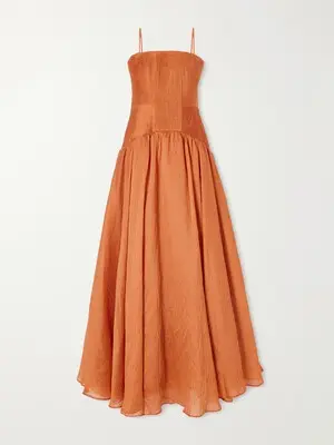 Aje Contour Gathered Lyocell-blend Maxi Dress
