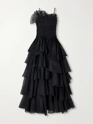 Aje Sonnet Ruffled Organza Maxi Dress