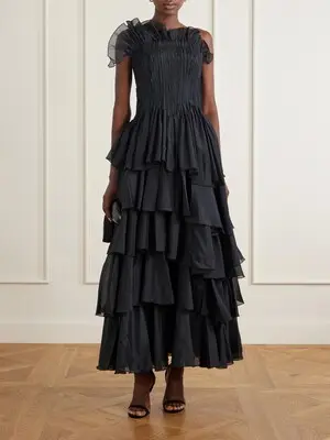 Aje Sonnet Ruffled Organza Maxi Dress