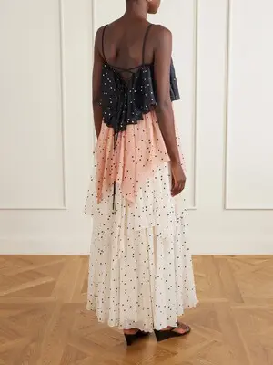 Aje Songstress Polka-dot Organza Maxi Dress