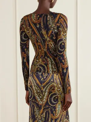 Etro Paisley-printed Jersey Blouse