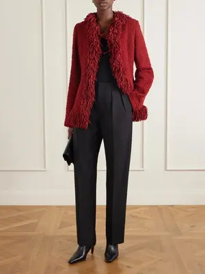 LIBEROWE Fringed Wool-blend Tweed Jacket