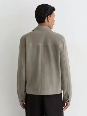 REISS Suede Trucker Jacket