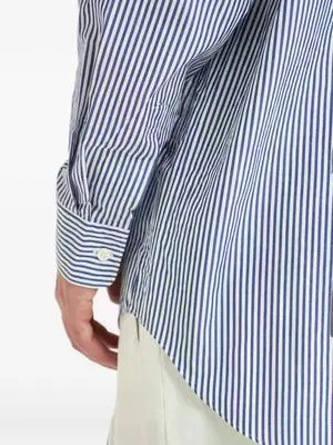 Play Comme Des Garcon Striped Heart-patch Shirt