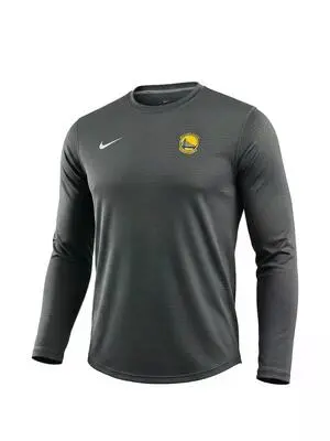 Nike Nba Golden State Warriors Modern Crew Long Sleeve T-shirt - Grey