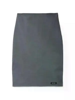 Miu Miu Stretch Poplin Skirt - Grey