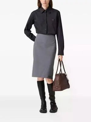 Miu Miu Stretch Poplin Skirt
