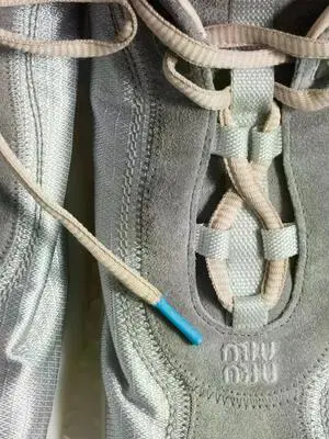 Miu Miu Bubble Technical Fabric And Suede Sneakers