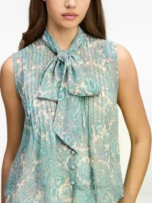 Cinq À Sept Hendrix Paisley-print Pussy-bow Top