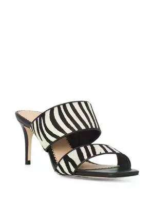 Cinq À Sept Sutton Zebra-print Haircalf Sandals - Black