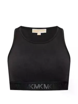 Michael Kors Logo-tape Sports Bra - Black