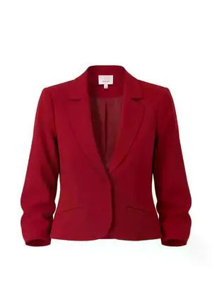 Cinq À Sept Khloe Ruched-sleeve Blazer - Red