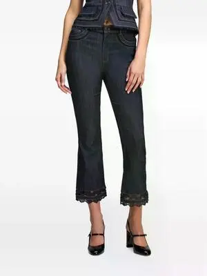 Cinq À Sept Stevie Guipure Lace-trimmed Jeans