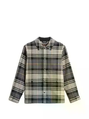 Woolrich Checked Cotton Shirt Jacket - Grey