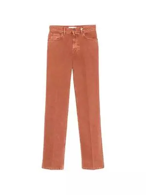 Chloé Logo Patch Straight-leg Jeans - Orange