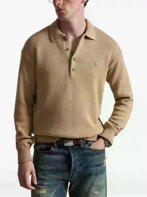 Polo Ralph Lauren Logo Embroidered Polo Collar Sweater