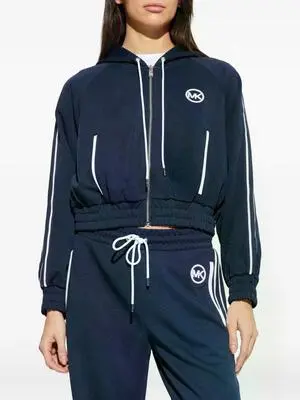 Michael Kors Logo-embroidered Zip-up Hoodie