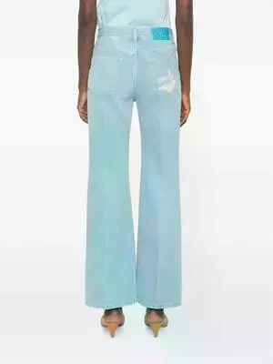 Chloé Logo-patch Wide-leg Jeans