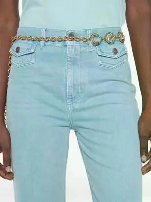 Chloé Logo-patch Wide-leg Jeans