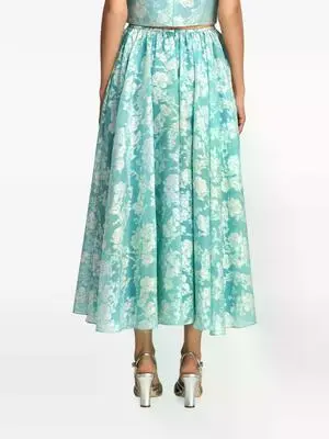 Cinq À Sept Ruth Organza Jacquard Maxi Skirt