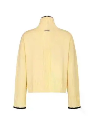 Pinko Ribbed Knit Roll Neck Sweater