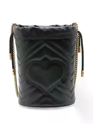 Gucci 2000-2015 Small Gg Marmont Leather Matelasse Bucket Bag