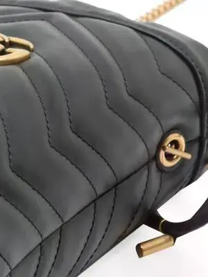 Gucci 2000-2015 Small Gg Marmont Leather Matelasse Bucket Bag