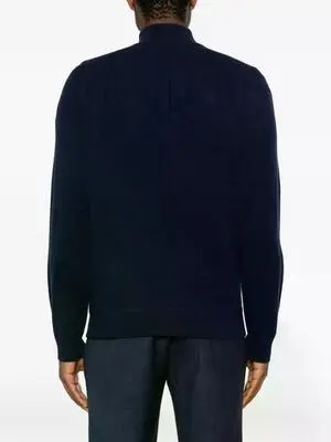 Canali Half-zip Waffle-knit Sweater