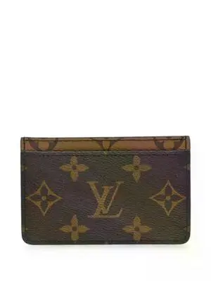 LOUIS VUITTON 2021 Monogram Reverse Card Holder - Brown