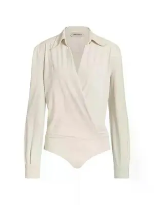Alberta Ferretti Wrap-style Long-sleeve Blouse