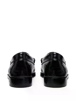 G.H.BASS Weejuns Croc-embossed Loafers