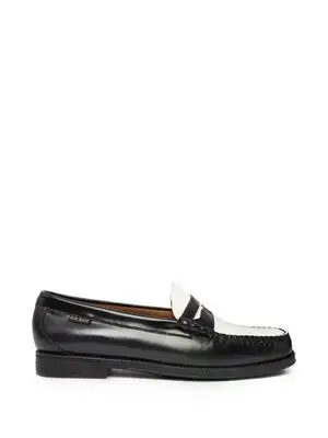 G.H.BASS Larson Flag Leather Loafers - Black