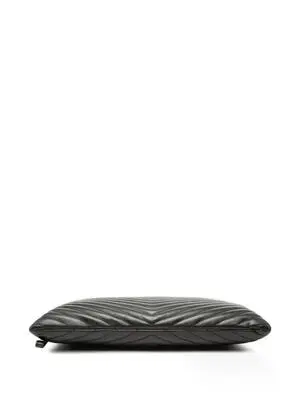 Saint Laurent Chevron Calfskin Cassandre Document Holder Clutch Bag