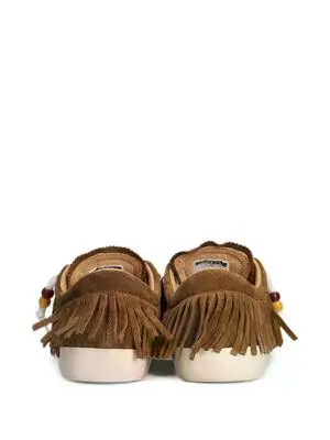 D.a.t.e. Hill Low Fringe-trim Beaded Sneakers