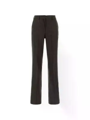 PT TORINO Jodie Pinstripe Wool Trousers - Grey
