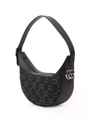 Gucci 2000-2015 Mini Gg Denim Ophidia Shoulder Bag - Grey