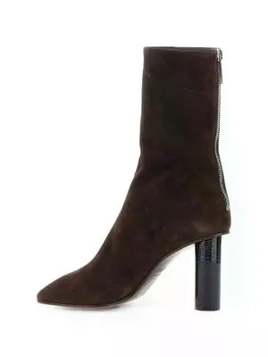 Paris Texas Alice Croc-effect Block-heel Ankle Boots