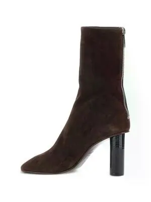 Paris Texas Croc-effect Block-heel Ankle Boots