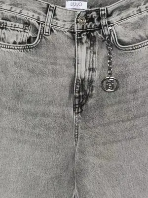 Liu Jo Acid Wash Logo Charm Jeans