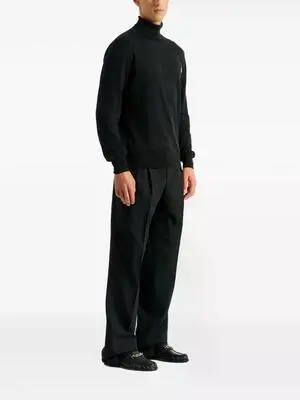 Balmain Logo Embroidered Turtleneck Sweater