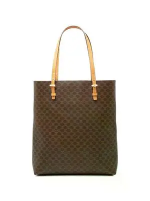 Celine Macadam Coated Canvas Tote Bag - Brown