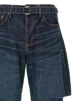 Sacai Belted Straight-leg Jeans