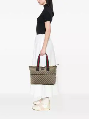 Gucci 2016-2026 Gg Canvas Web Tote Bag