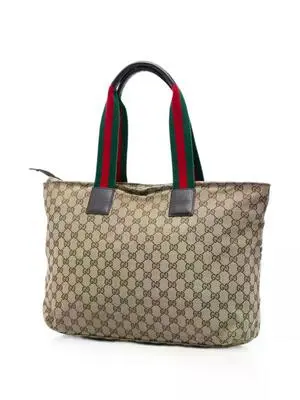 Gucci 2016-2026 Gg Canvas Web Tote Bag