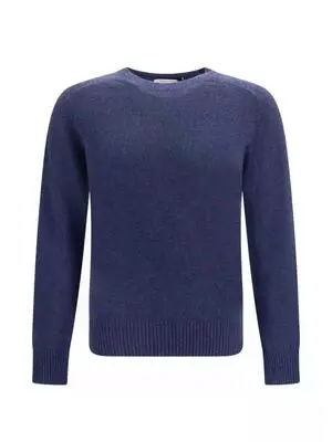 BROOKSFIELD Crew-neck Raglan-sleeve Sweater - Blue